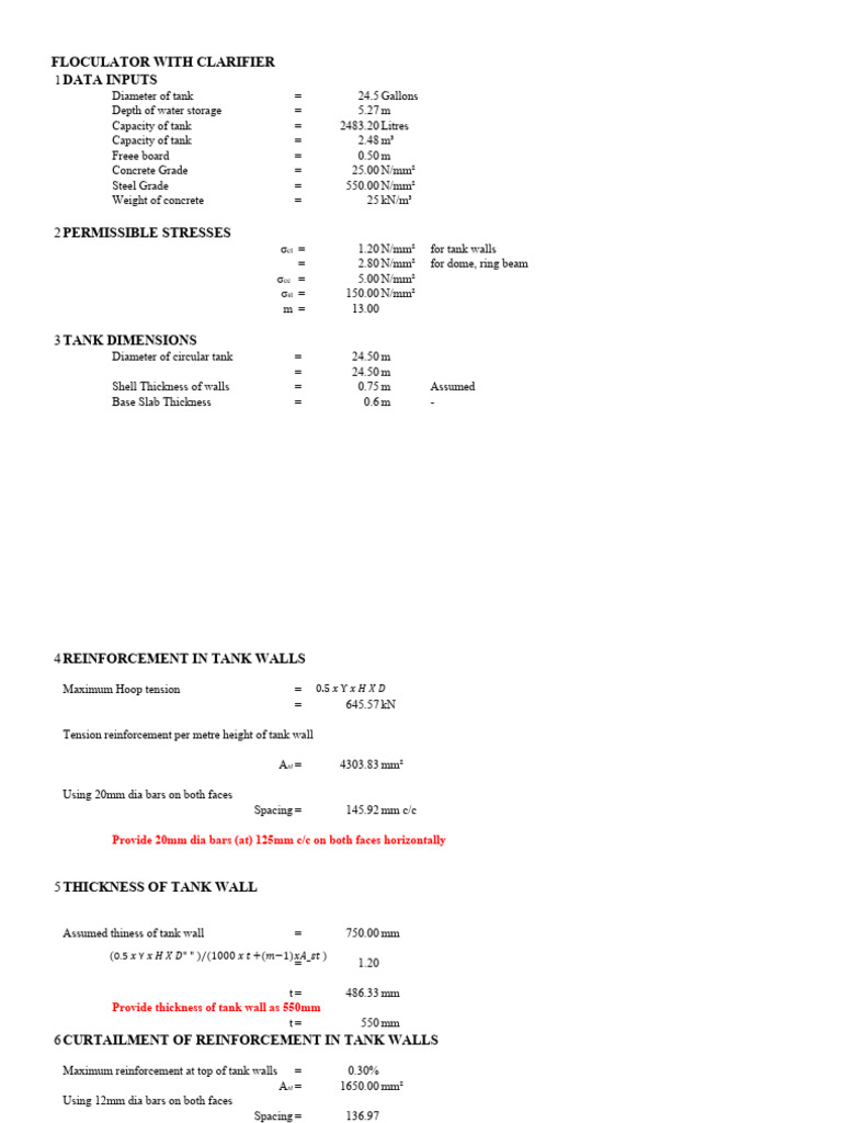 Circular Water Tank On Ground | PDF | Building Engineering | Structural ...