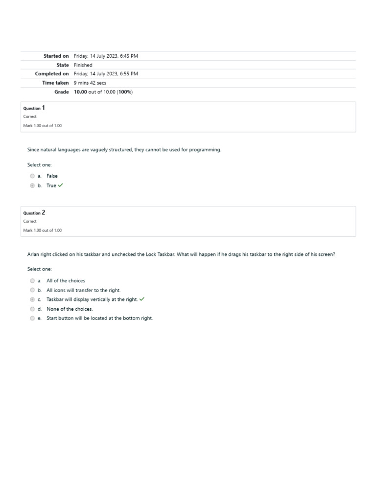 PROG3111 Q2 Performance Task 1 - Attempt Review | PDF