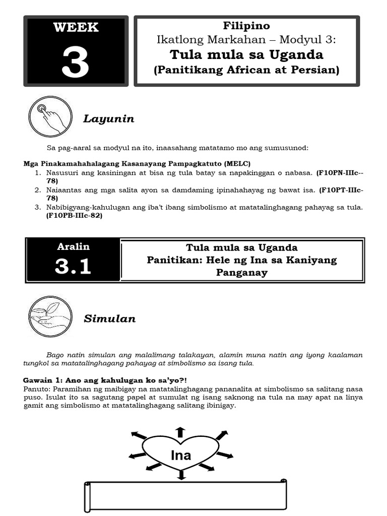 Filipino 10 - Q3 - Modyul 3 - Ver1 | PDF