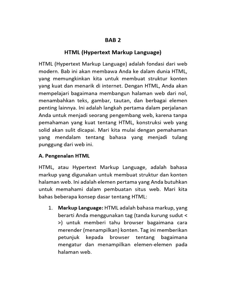 HTML Bagian 1 | PDF | Komputer