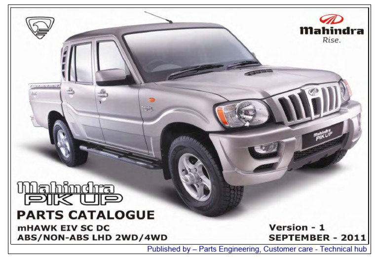Mahindra Pickup Catalogue 2003 | PDF