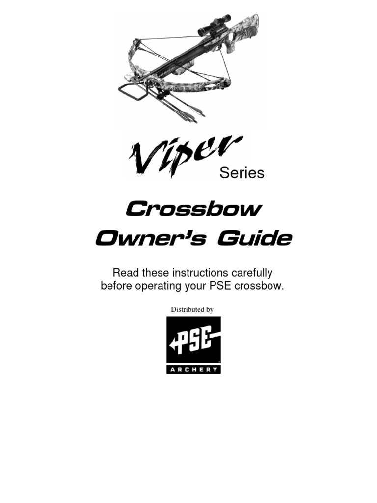 Viperseriescrossbowmanual | Download Free PDF | Screw | Trigger (Firearms)