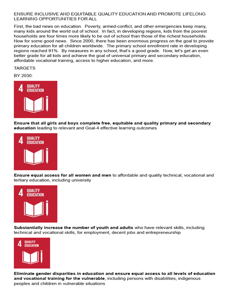SDG 4 | PDF