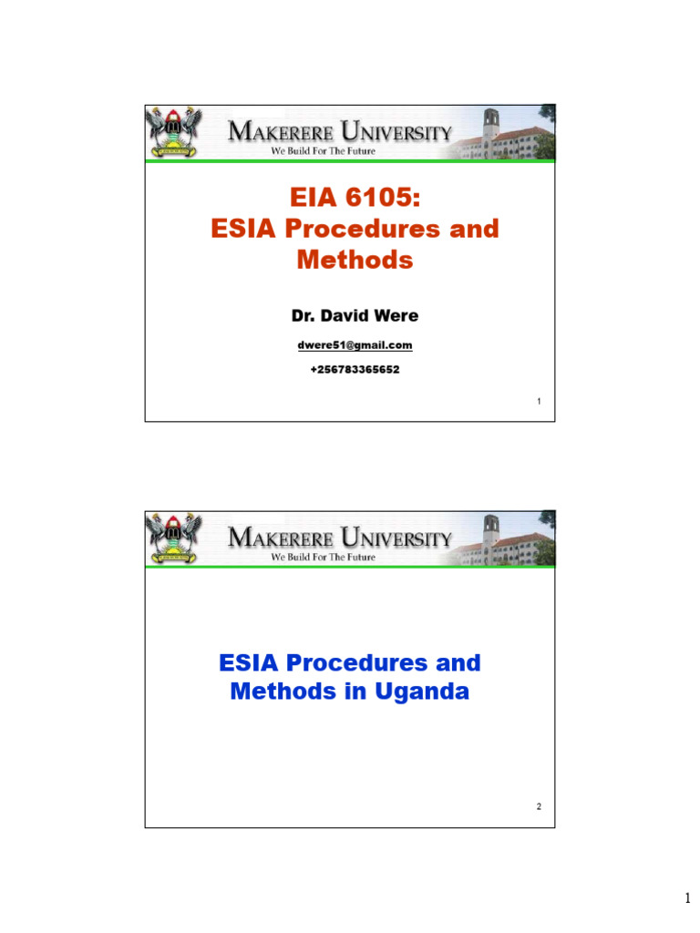 001 EIA Procedures and Methods-Uganda | PDF