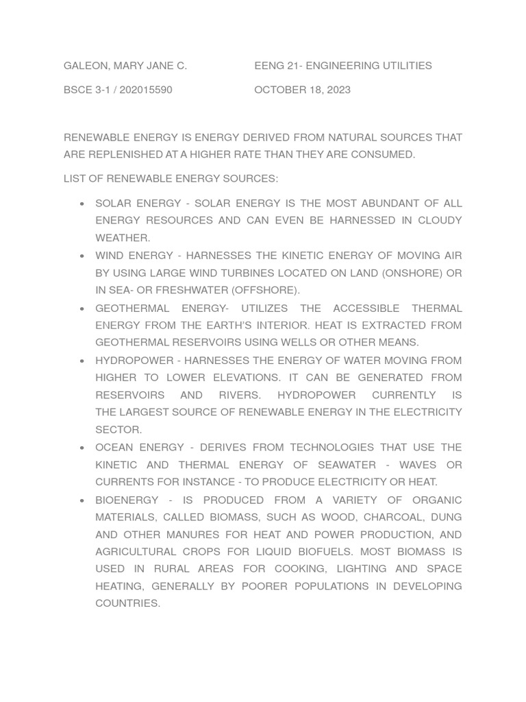 Eeng 21 | PDF | Energy Development | Renewable Energy