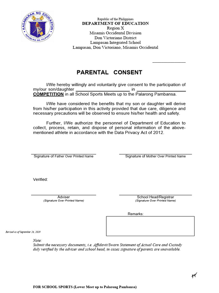 4.D. Parents Consent | PDF | Affidavit