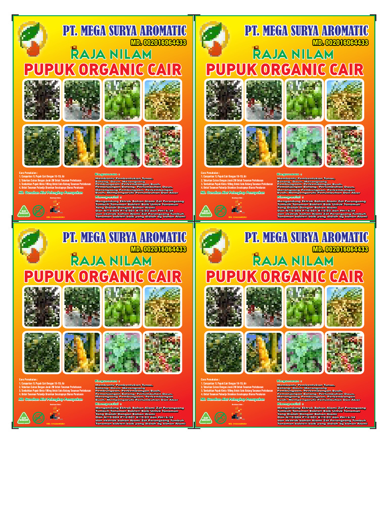 Stiker Pupuk | PDF | Kesehatan Holistik