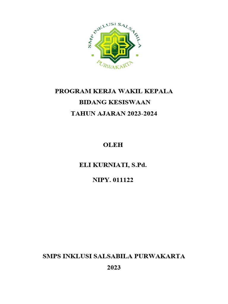 Program Kerja Kesiswaan 2324 | PDF
