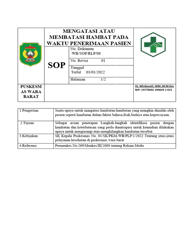 Sop Hambatan RM 2023 | PDF