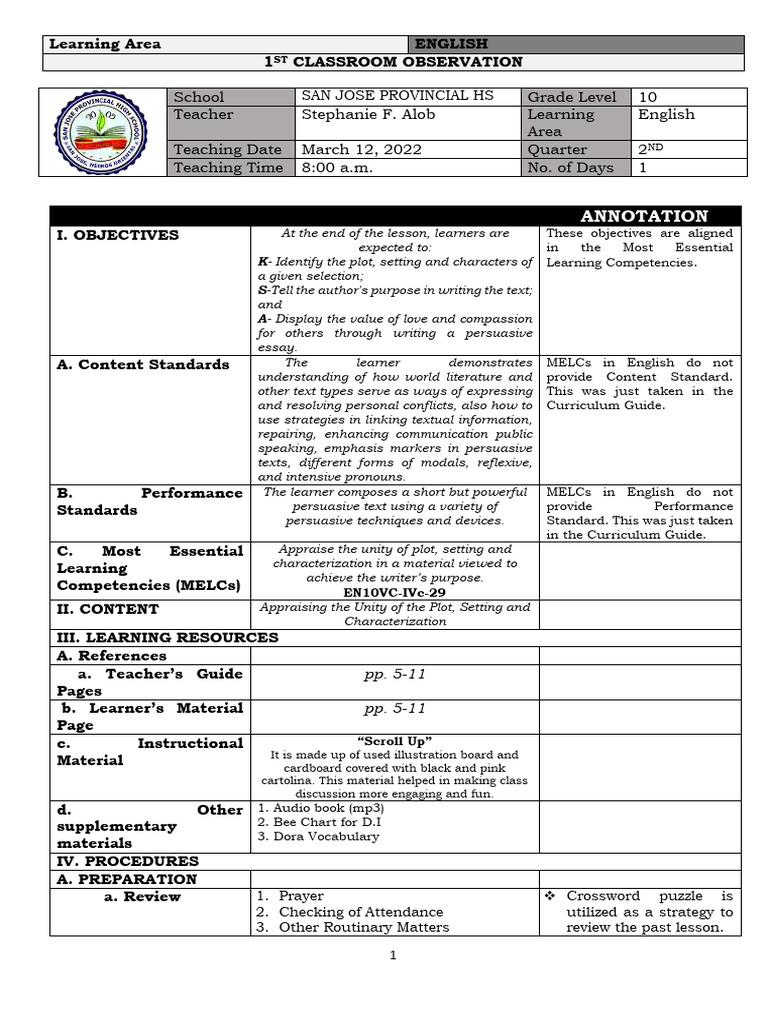 English 10 COT 2nd Quarter | PDF