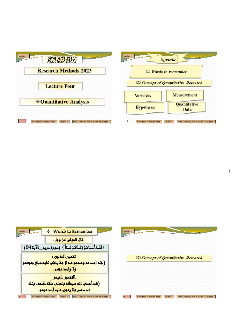 Lec4 Quantititave Amalysis | PDF