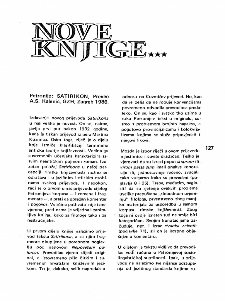 1986.28 127-130 Sunko Kuntic-Makvic Skiljan Nove Knjige | PDF