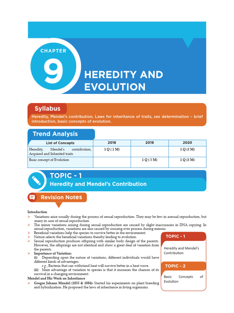 Heredity and Evolution | PDF | Dominance (Genetics) | Evolution
