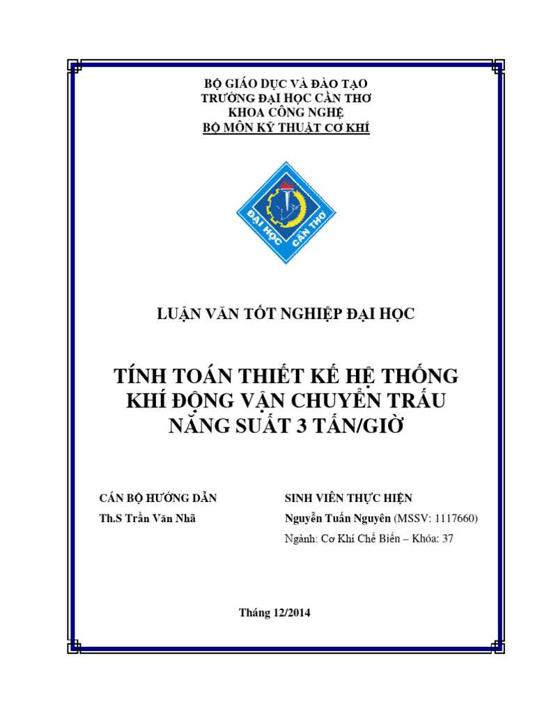(123doc) Tinh Toan Thiet Ke He Thong Khi Dong Van Chuyen Trau Nang Suat 3 Tan Gio | PDF