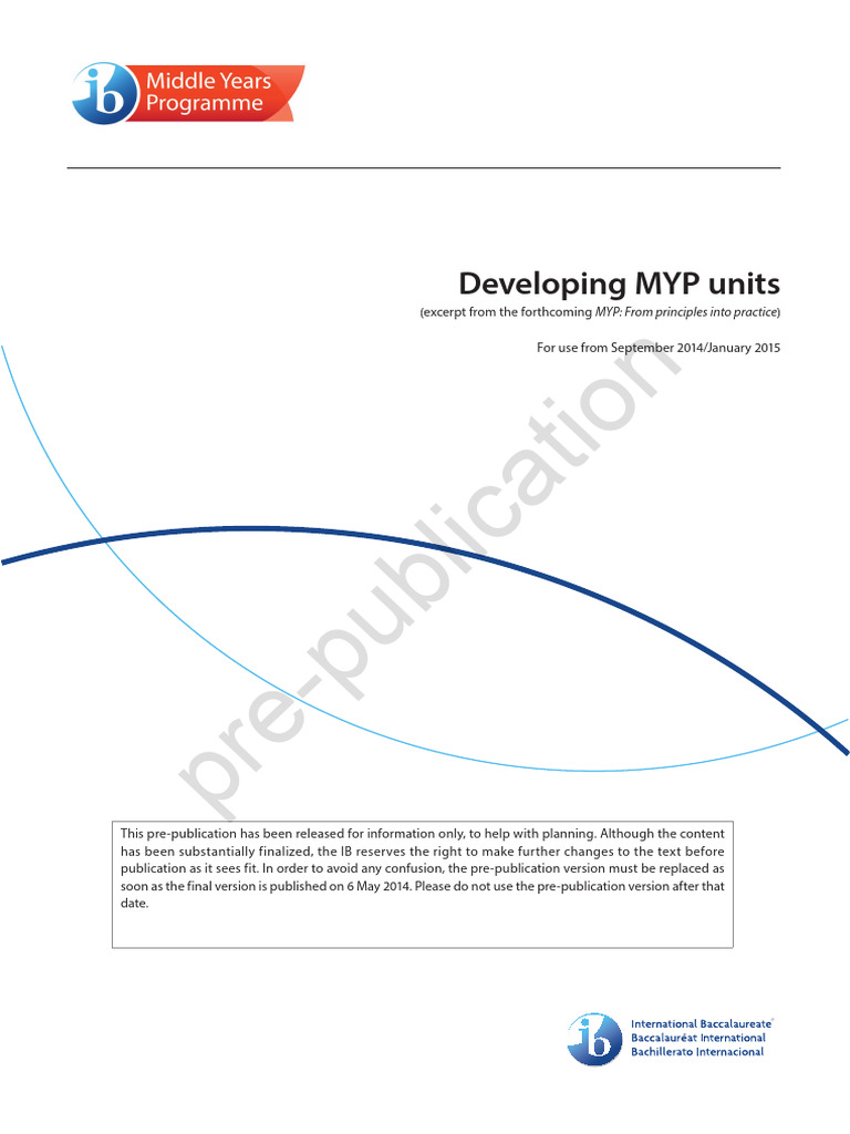MYP Unit Planning Guide | PDF | Concept | Creativity