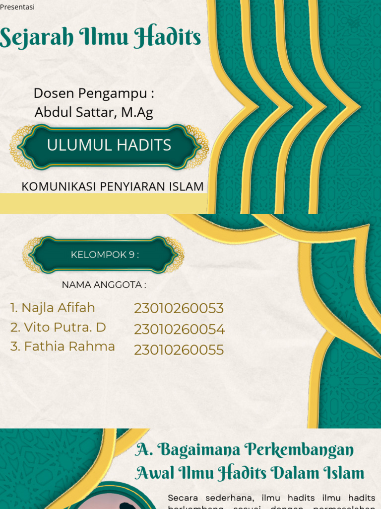 Sejarah Ilmu Hadits | PDF | Ilmu Sosial | Sejarah