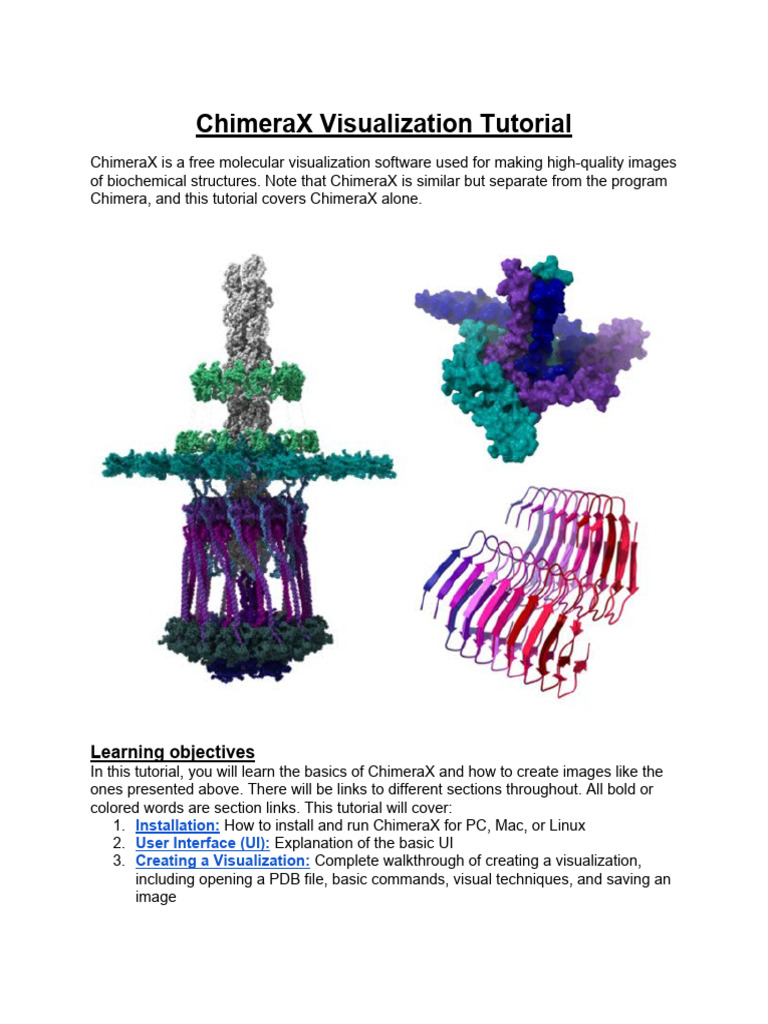 Visualization Using ChimeraX | PDF | Menu (Computing) | Computer File