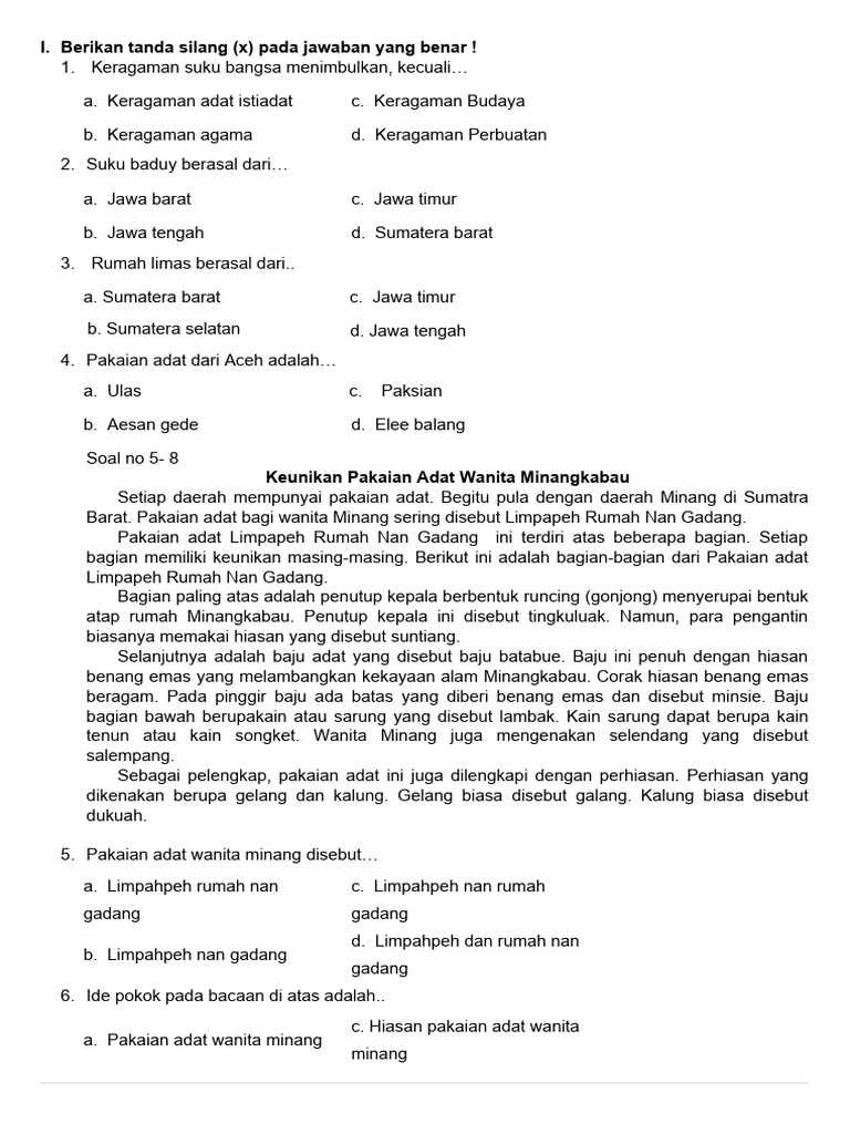 SOAL Kelas 4 PTS TEMA 7 Semester 2 | PDF | Ilmu Sosial | Perjalanan
