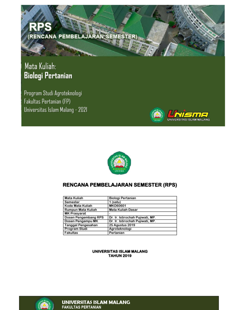 RPS Biologi Pertanian | PDF