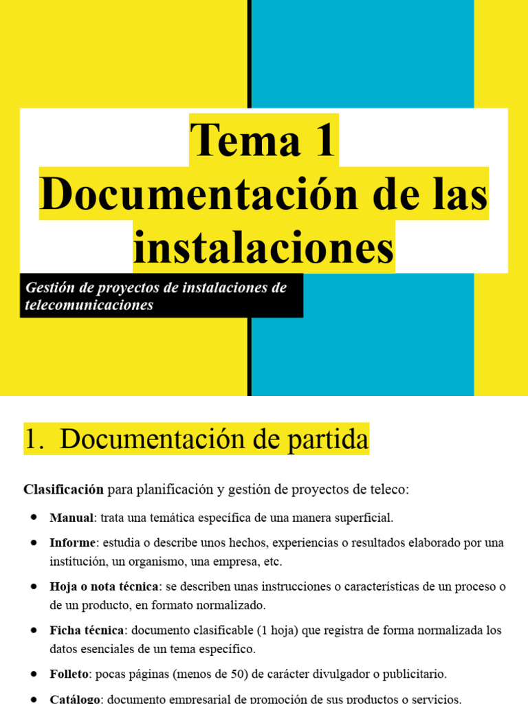 Tema 1. Documentación de Las Instalaciones | PDF | Presupuesto | Diseño