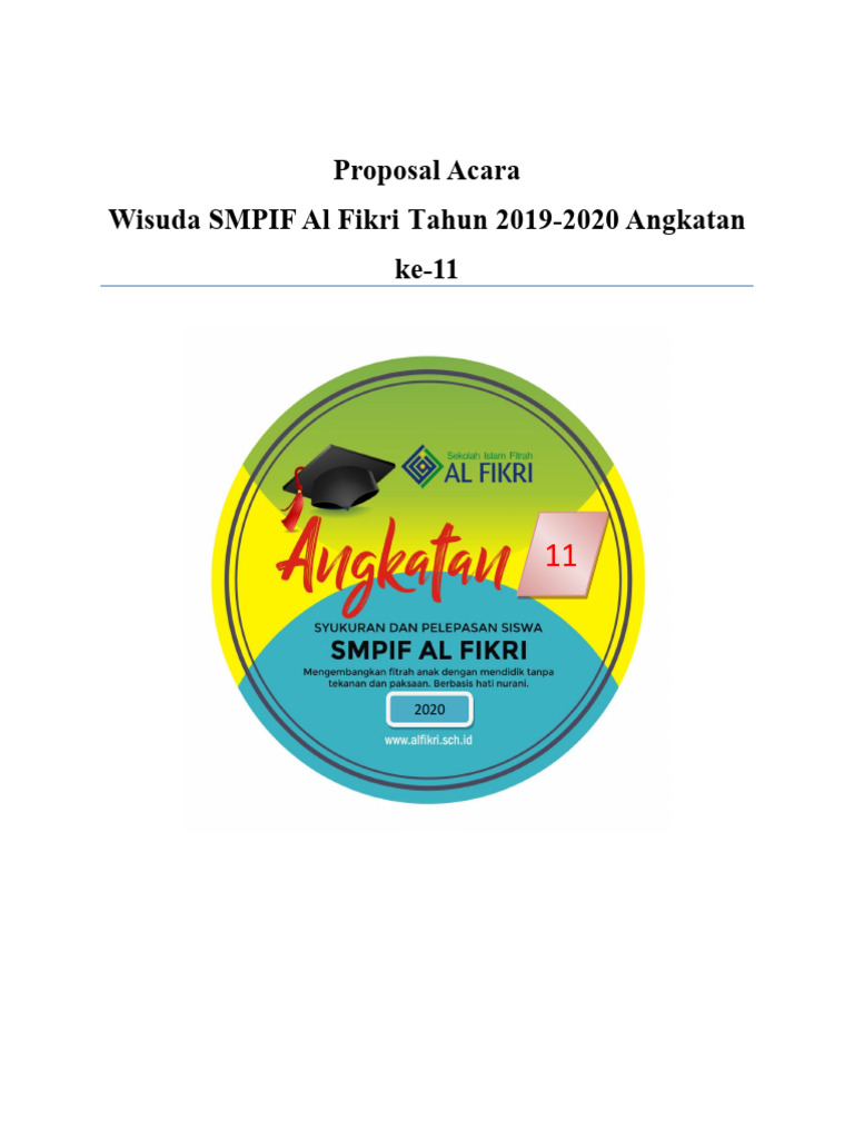 Proposal Wisuda 2020 Drive Thru | PDF