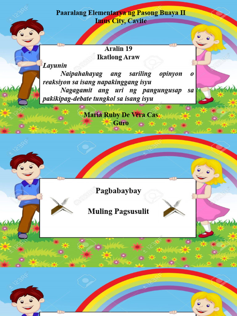 Filipino 4 - Aralin 19-Day 3 - 4 | PDF