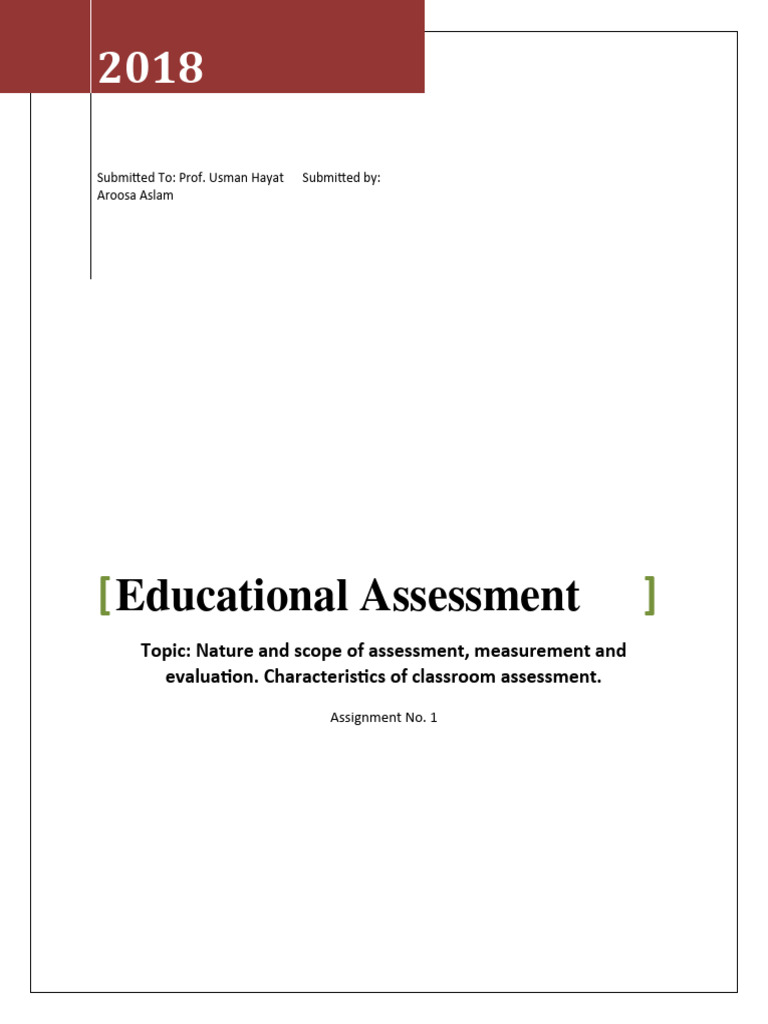 Educational Assessment | PDF | Educational Assessment | Evaluation