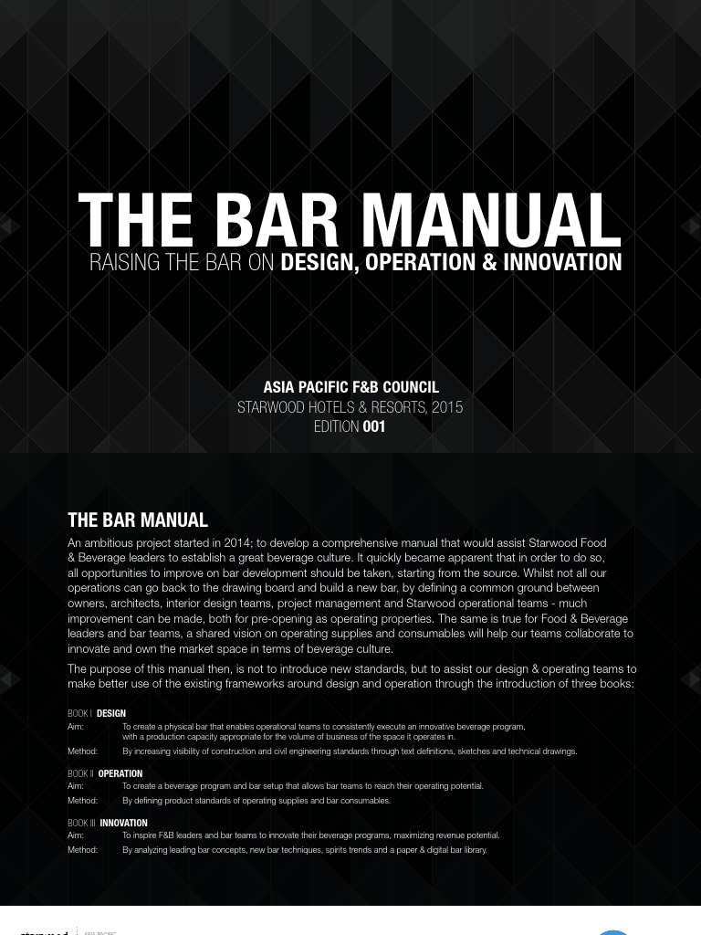 Bar Manual Books I II III | PDF | Bartender | Drink