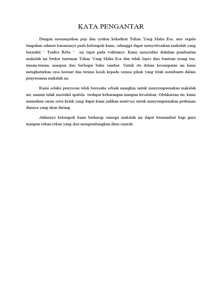 MAKALAH UPACARA REBA - Docx SAN | PDF