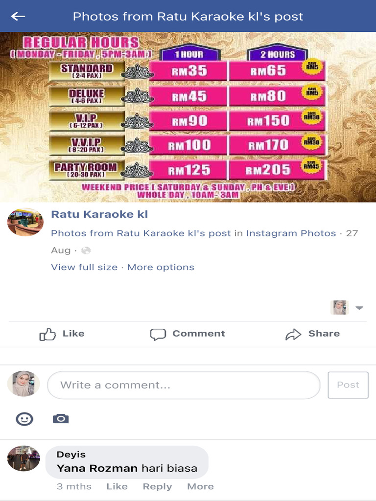 Photos From Ratu Karaoke Kl's Post | PDF