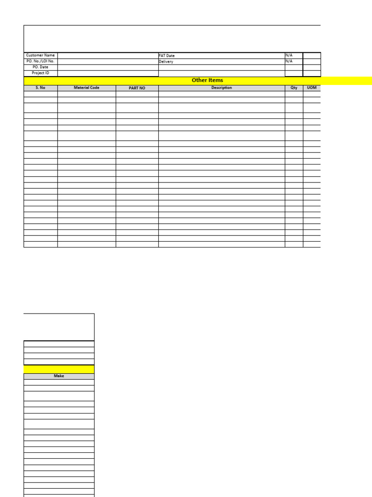 BOM Format | PDF