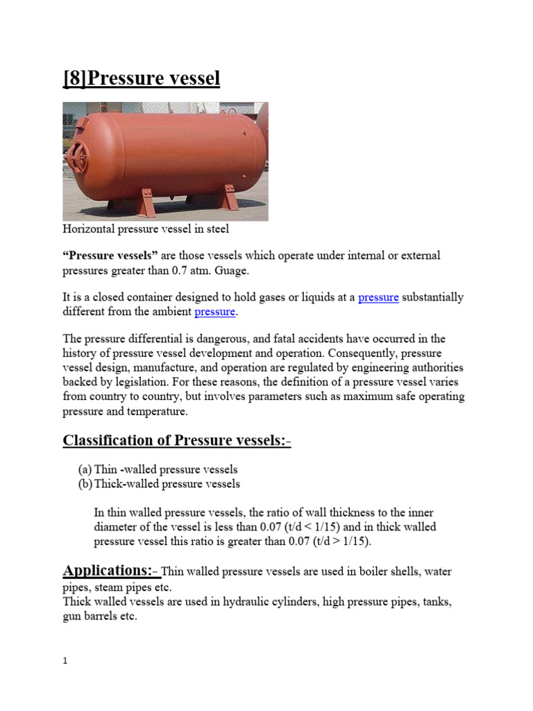 Pressure Vessels | PDF