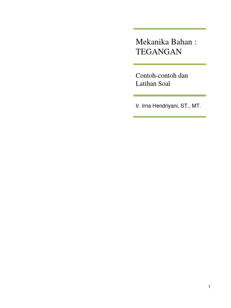 Contoh Soal Tegangan dan Regangan | PDF | Metode & Bahan Ajar