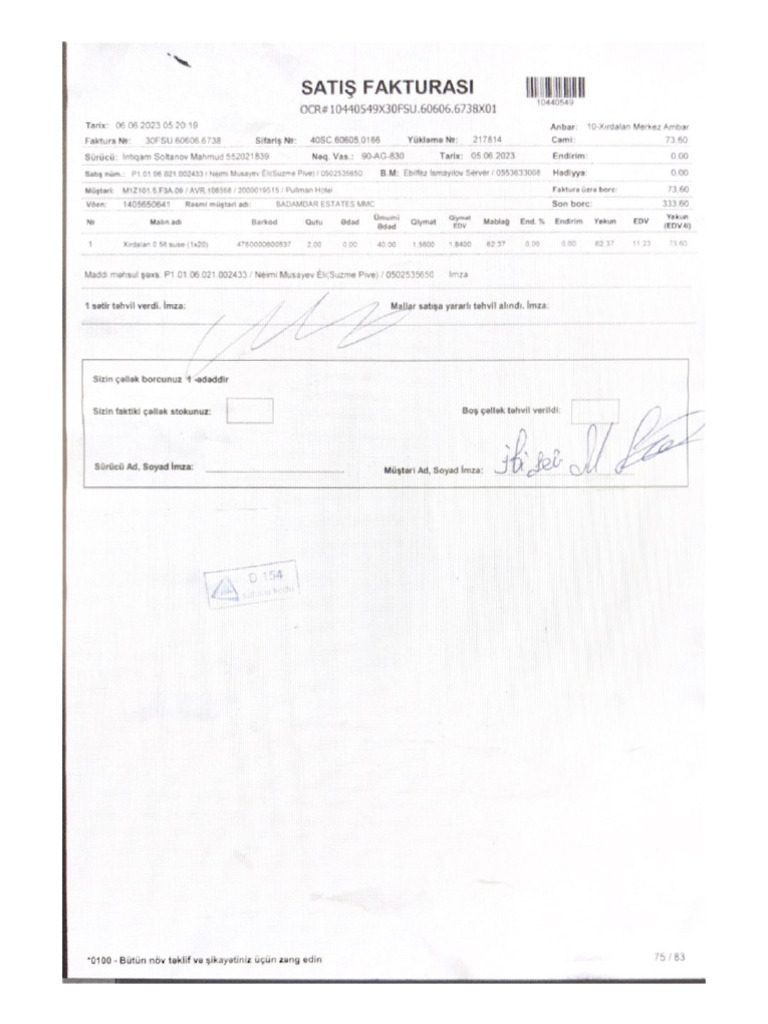 Satis Fakturasi | PDF