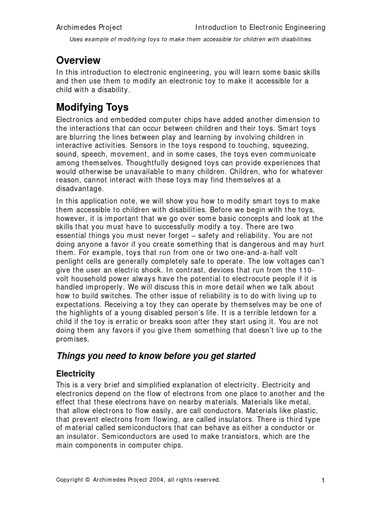 Accessible Toys Project | PDF