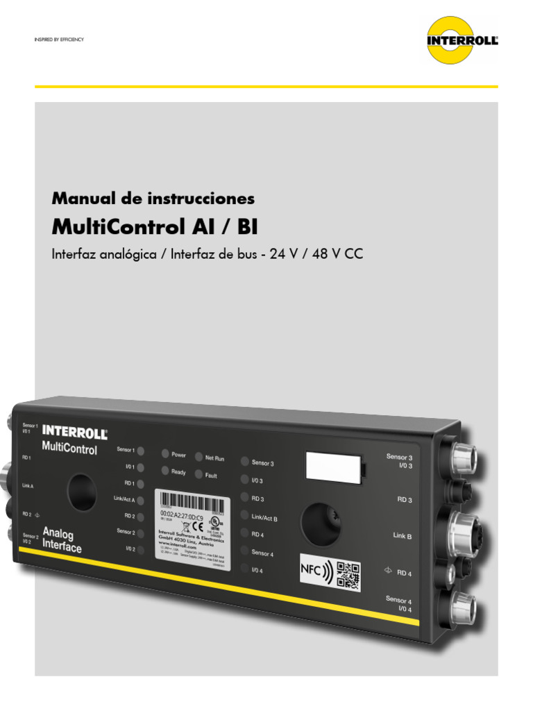 Manual de MultiControl AI/BI Interroll | PDF | Fuente de alimentación ...