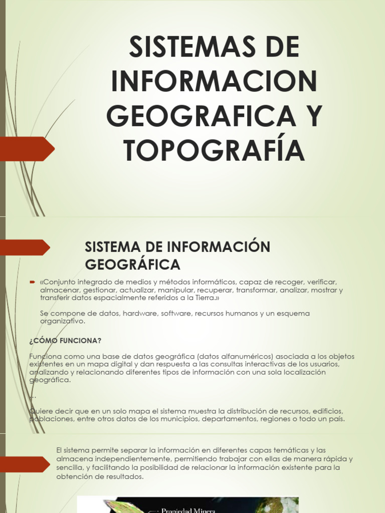 Sistemas de Informacion Geografica y Topografica | PDF