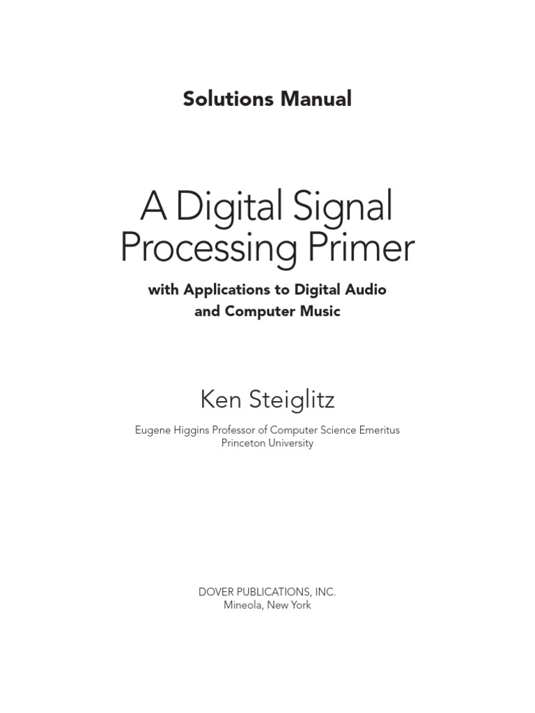 A Digital Signal Processing Primer | PDF | Sampling (Signal Processing) | Bandwidth (Signal ...