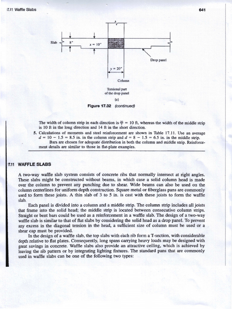 Two Way Rib Slab ACI Example | PDF | Beam (Structure) | Column