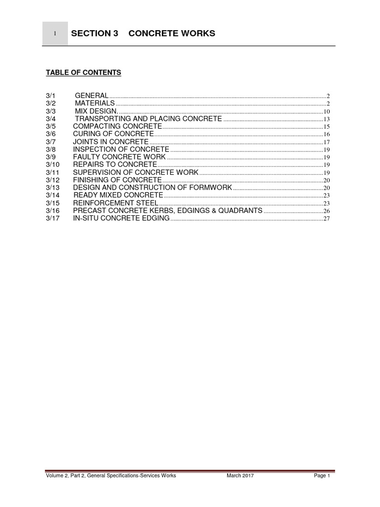 .Section-3 Concrete Works | PDF