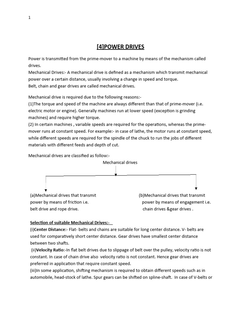 Power Drives | PDF | Belt (Mechanical) | Machines