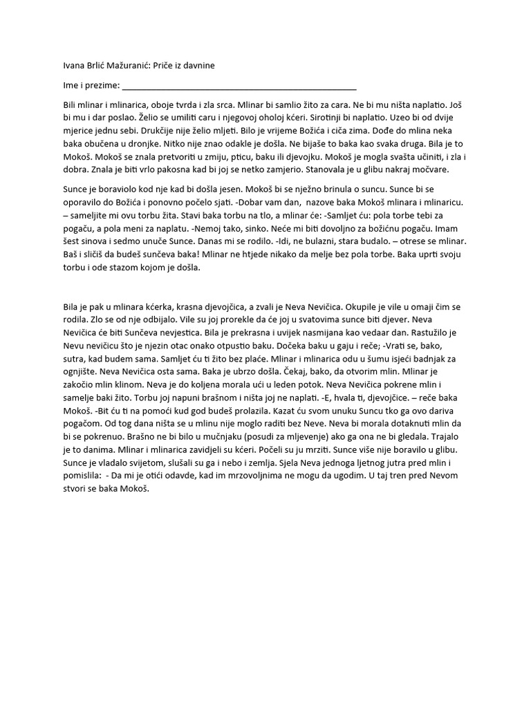 Priče Iz Davnine PP | PDF