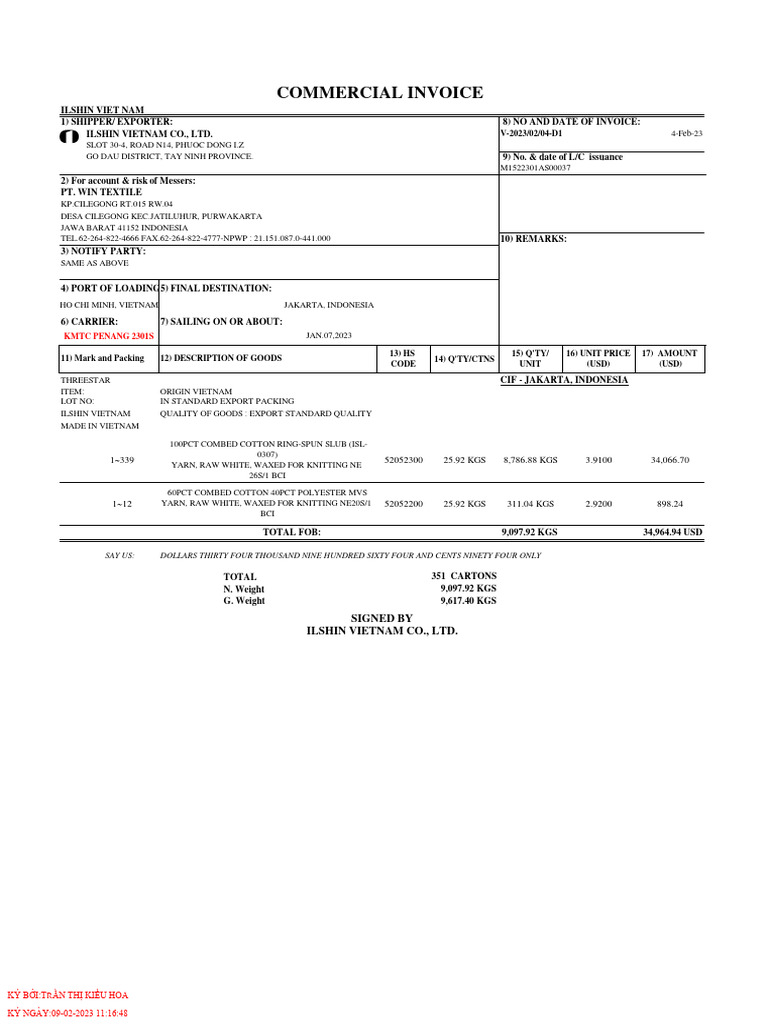 INVOICE | PDF | Textiles