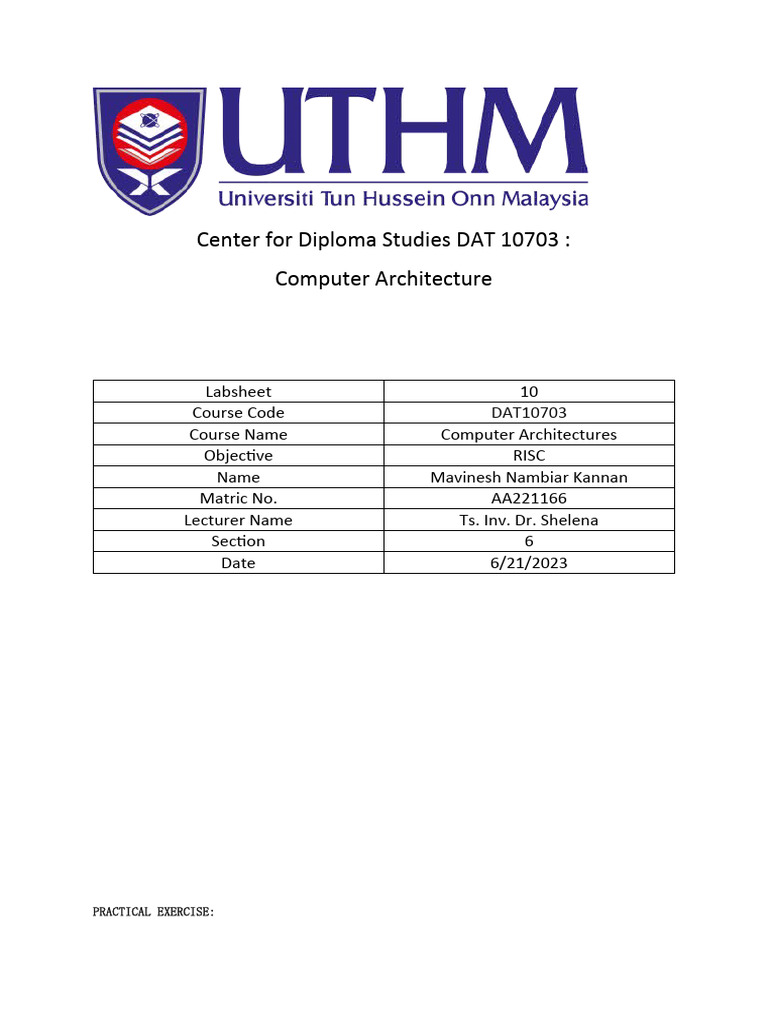 Lab10 3dcomputerarchitecture | PDF