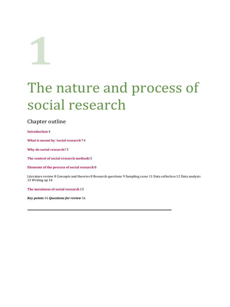 Bryman, The Nature of Social Research | PDF | Science & Mathematics