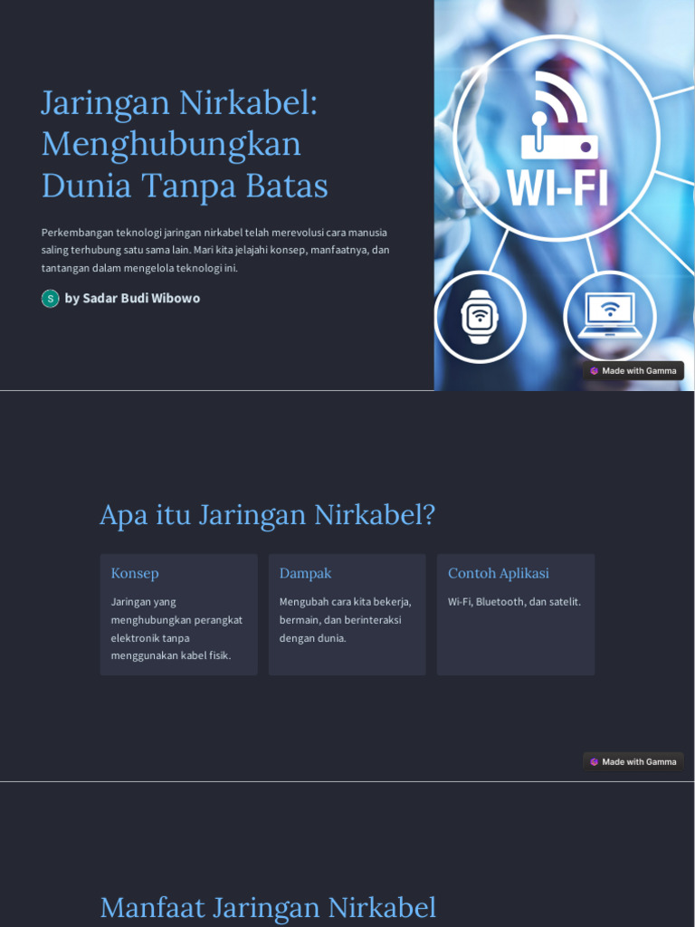 Jaringan Nirkabel Menghubungkan Dunia Tanpa Batas | PDF
