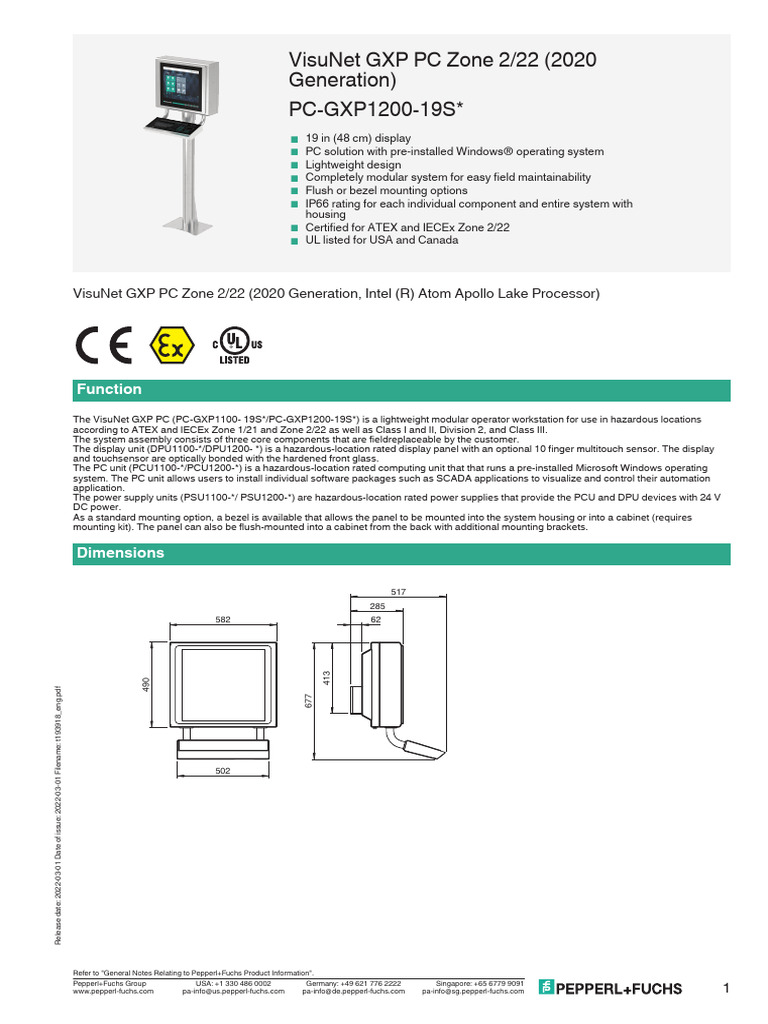 VisuNet GXP PC Zone 2 | PDF