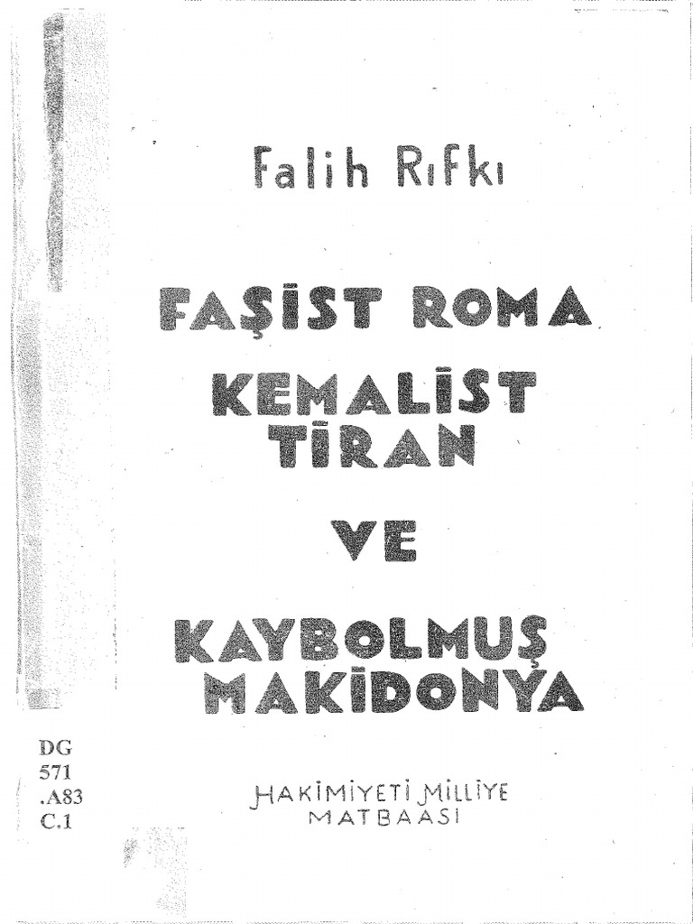 Atay, Fasist Roma-Kemalist Tiran | PDF