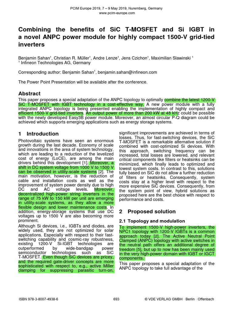 Infineon-PCIM 2019 Combining The Benefits of SiC T-MOSFET and Si IGBT-Editorials-v01 00-EN | PDF ...