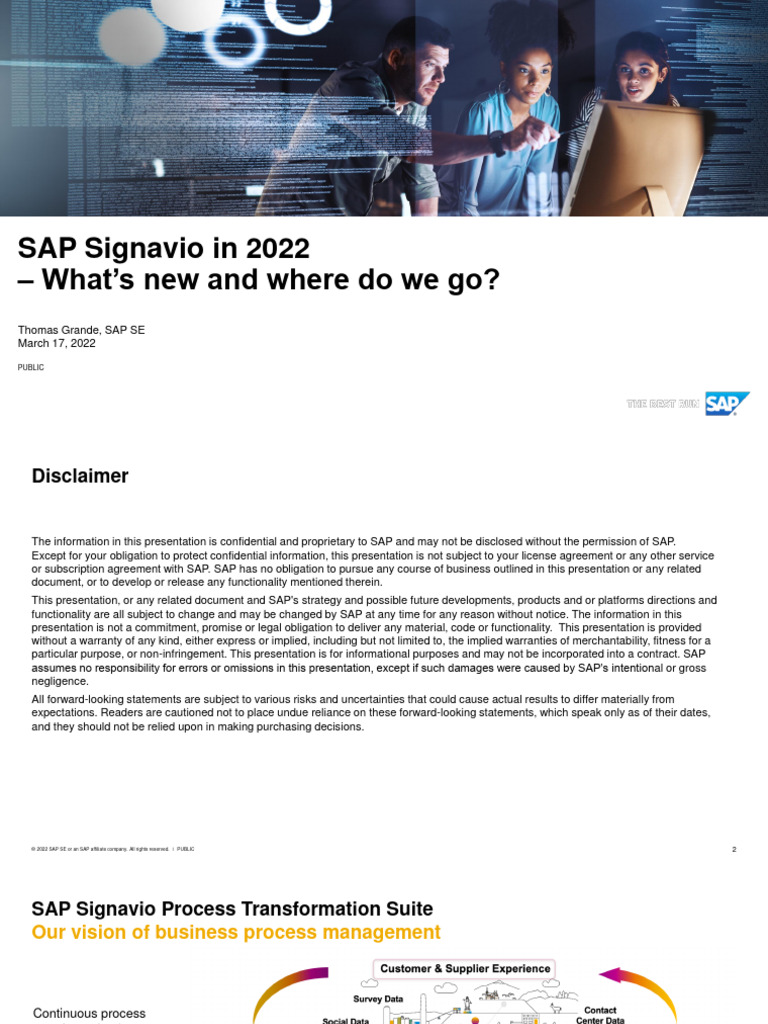 Sap Signavio in 2022 Whats New and Where Do We Go | PDF | Business ...